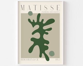 Henri Matisse Blue Broadleaf Art Print, Botanical Decor, Matisse ...