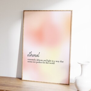 Ethereal Definition Print Beautiful Words Aesthetic - Etsy