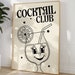 Retro Cocktail Club Character Print - Fun 70s 80s 90s Cocktail Club ...