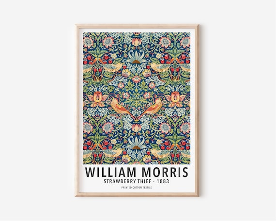 William Morris Strawberry Thief Print Art Nouveau Exhibition | Etsy