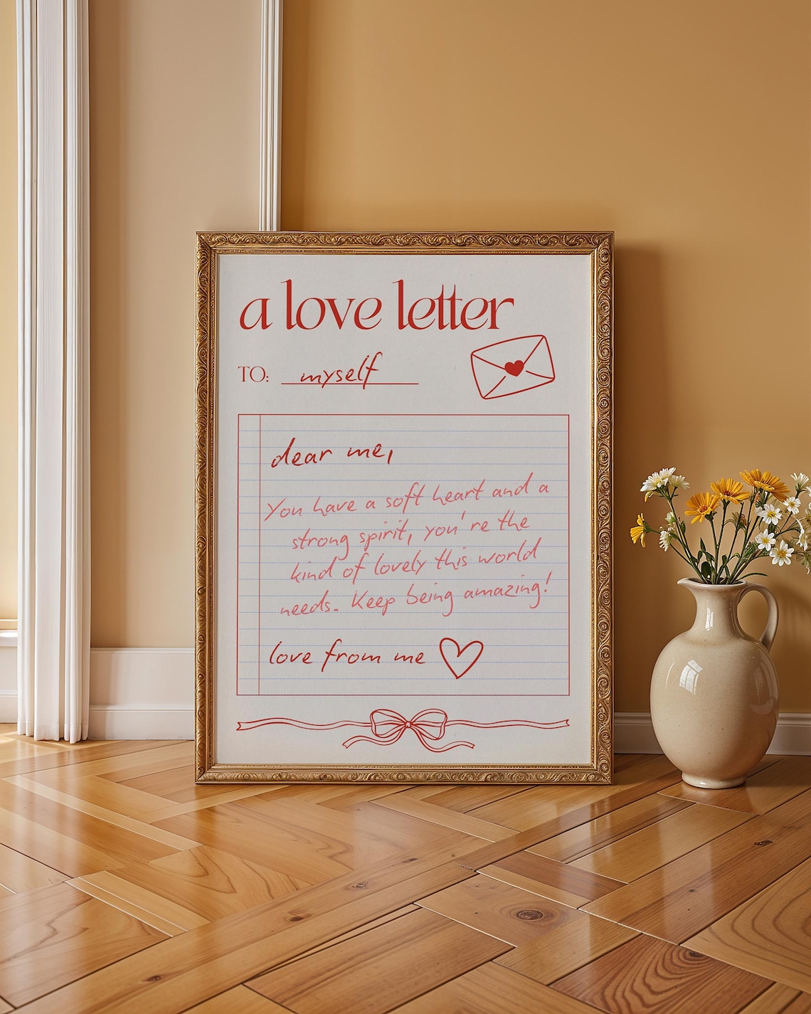 A Love Letter to Myself Print, Self Love Wall Art, Positive Affirmation ...