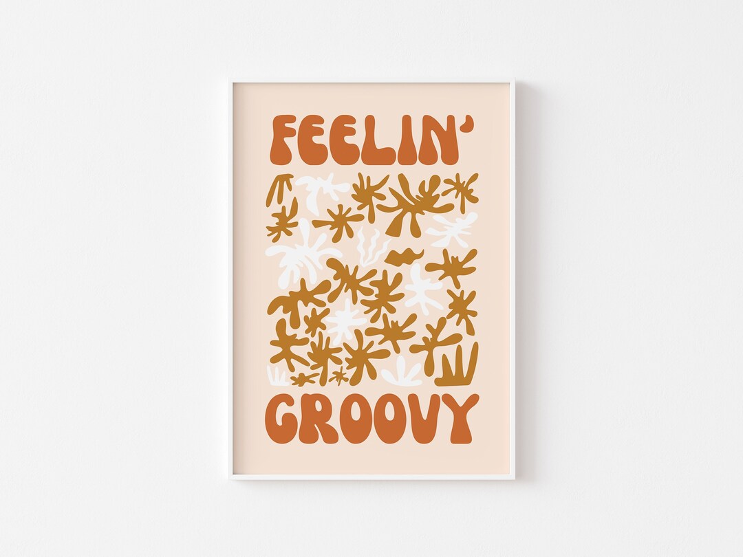 70s Retro Print: Feelin Groovy Abstract Art - Etsy