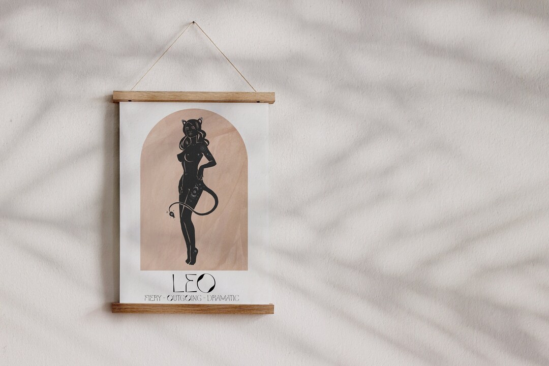 Leo Boho Zodiac Print - Star Sign Art, Astrology Poster, Bohemian ...