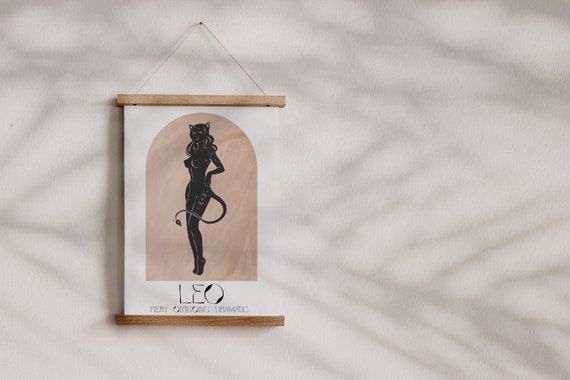 Leo Boho Zodiac Print Star Sign Art Astrology Poster - Etsy