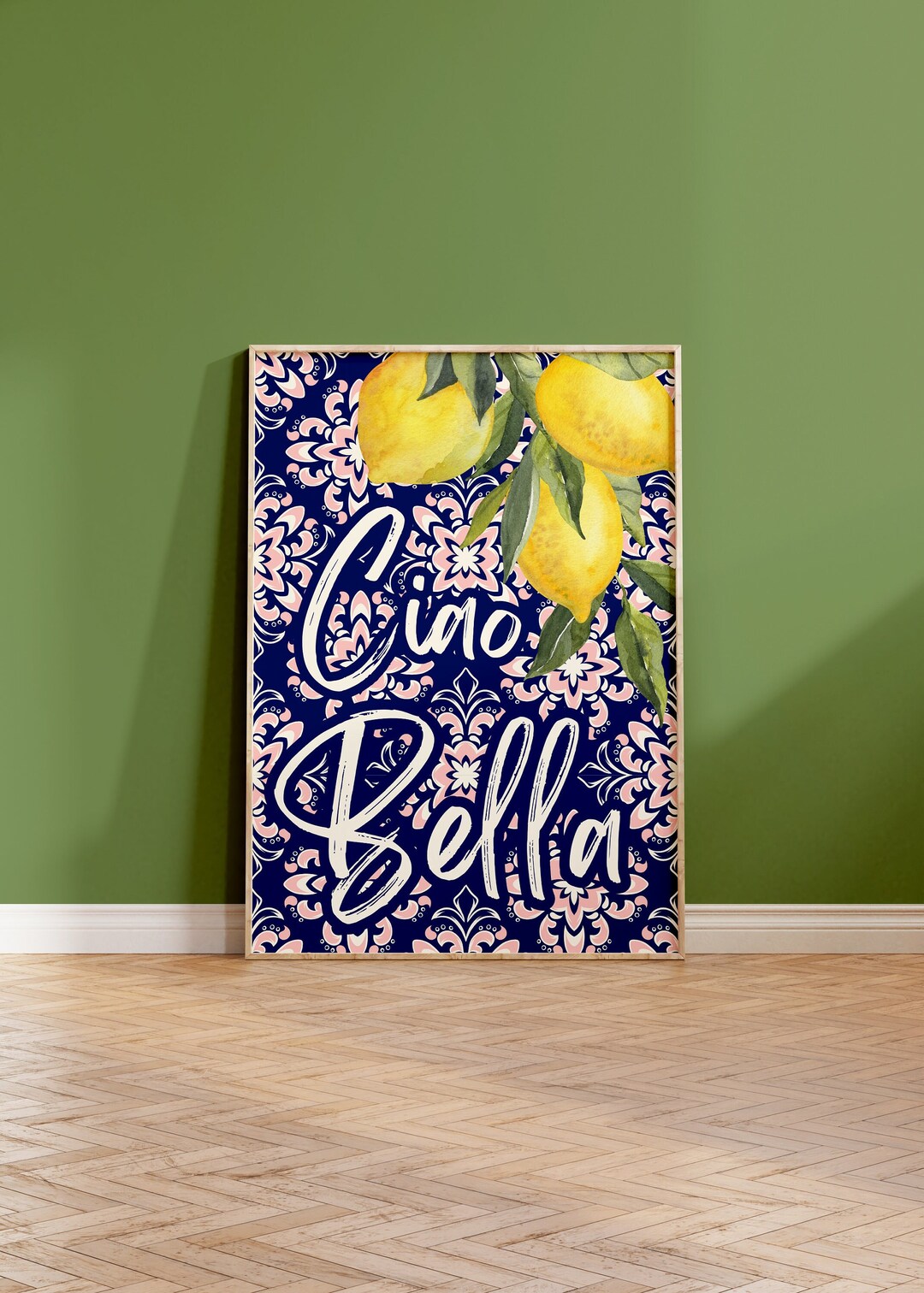 Ciao Bella Quote Print - Mediterranean Collection, Italian Phrase ...