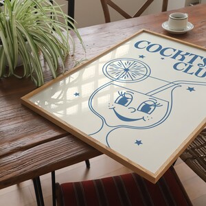 Retro Cocktail Club Character Print - Fun 70s 80s 90s Cocktail Club ...