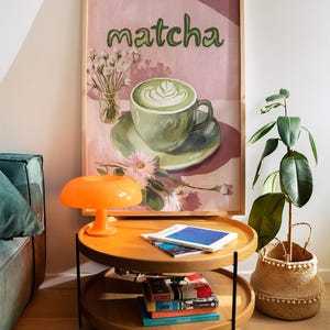 Matcha Latte Print, Painted Matcha Poster, Trendy Kitchen Wall Art ...