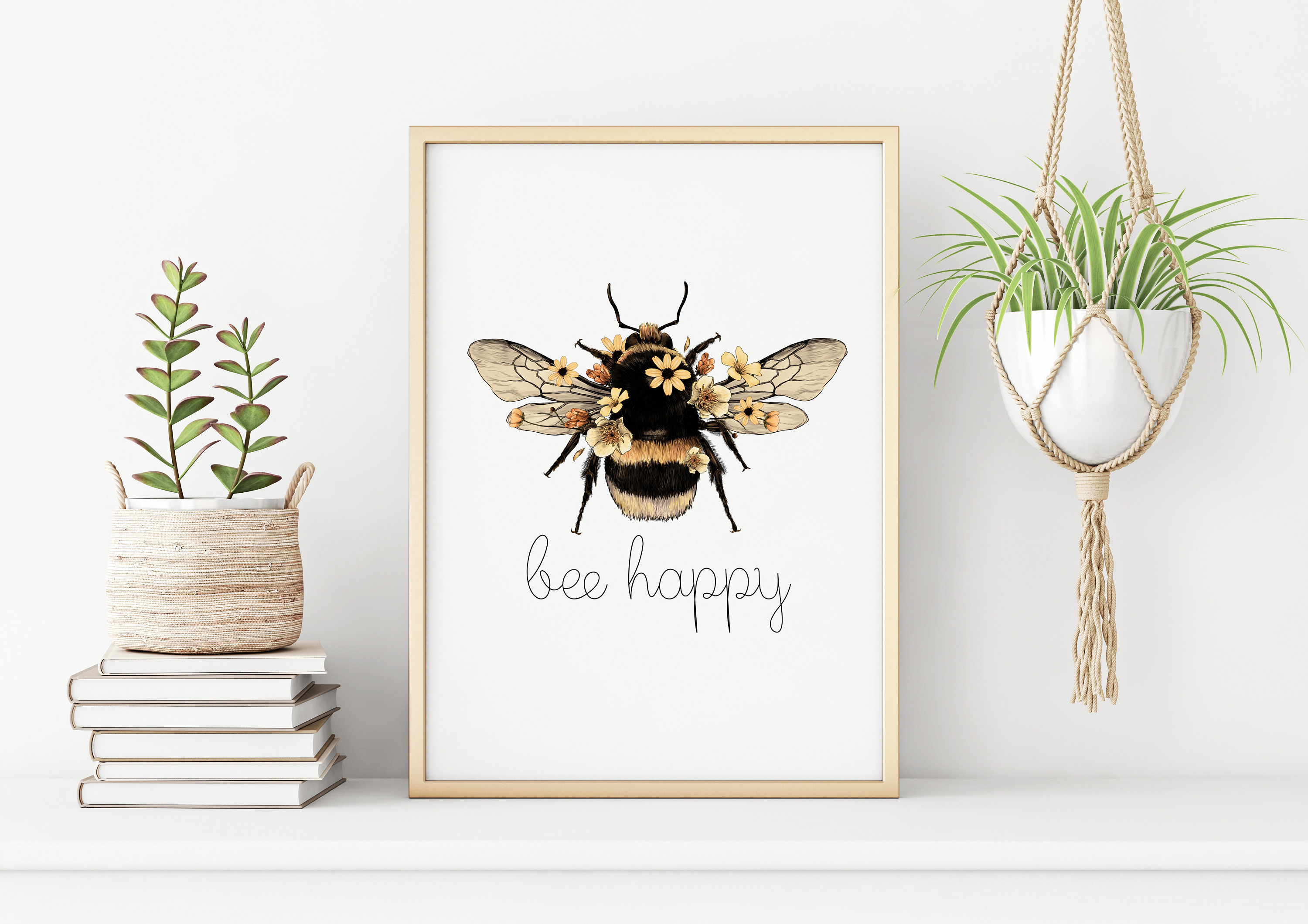 Bee Happy Print Bee Kind Bee Yourself Bee-you-tiful - Etsy UK