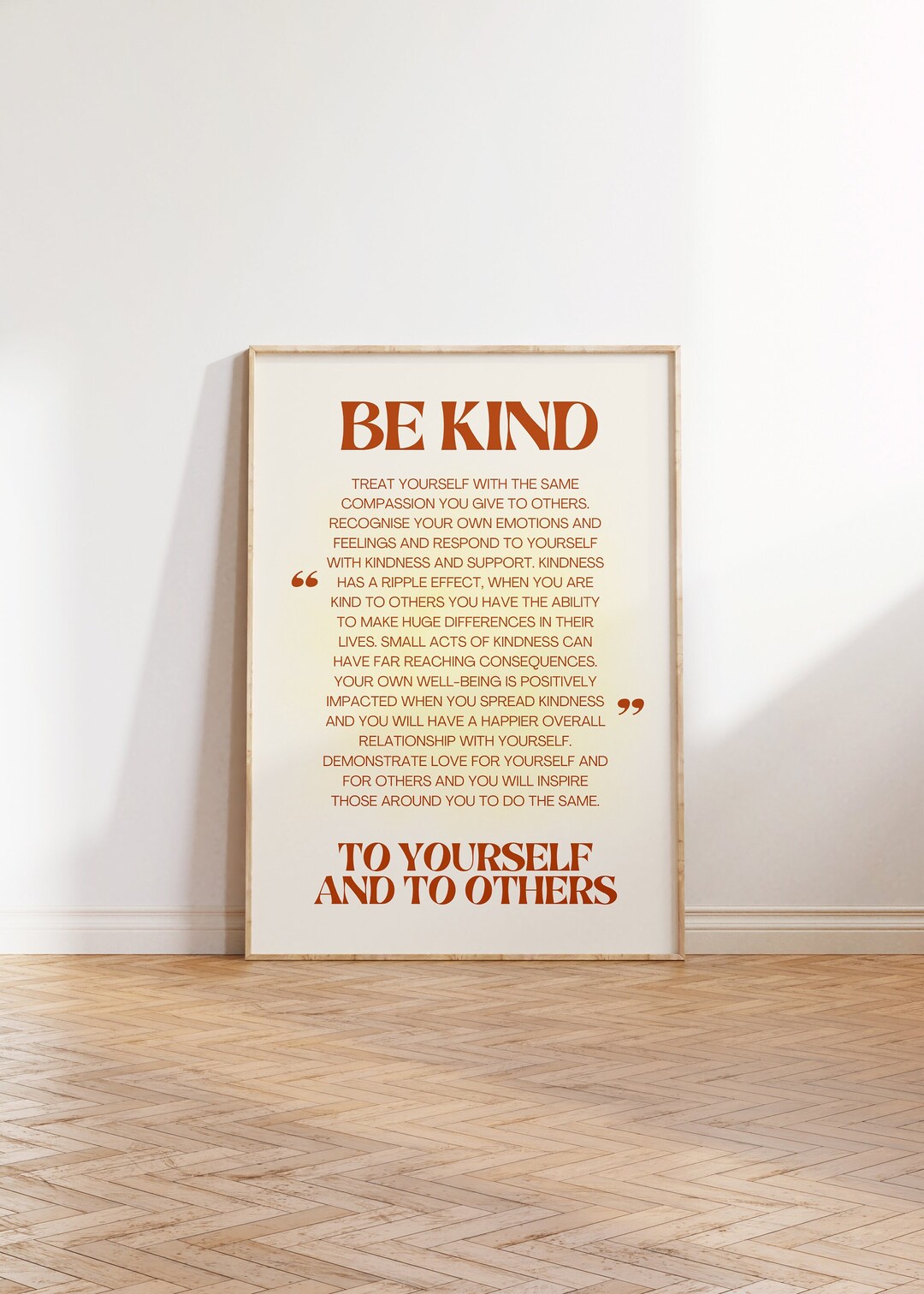 Be Kind to Yourself and Others Affirmation Print - Spread Kindness ...