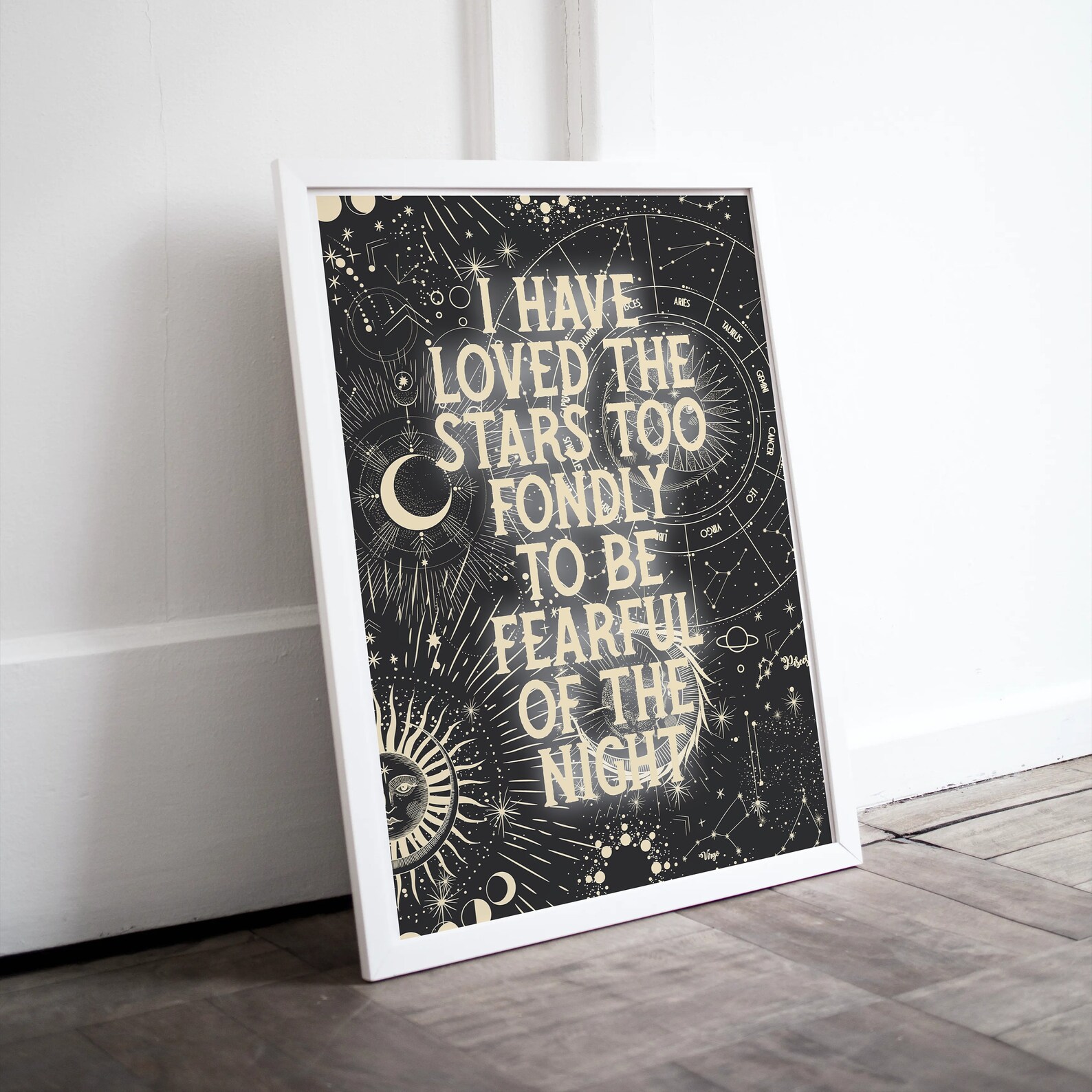 Celestial Astrology Print Mystical Print Sun Moon and - Etsy