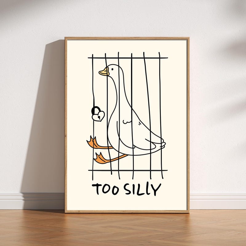 Kids Room Wall Art Goose - Etsy UK