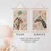 Boho Giraffe Print Nursery Print, Bohemian Nursery, Jungle Decor, Wild ...