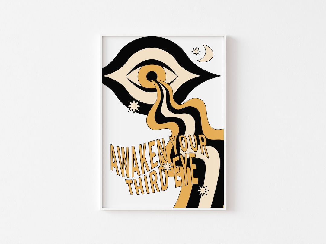 Third Eye Print - Awaken Your Third Eye, Psychedelic Surreal Funky ...
