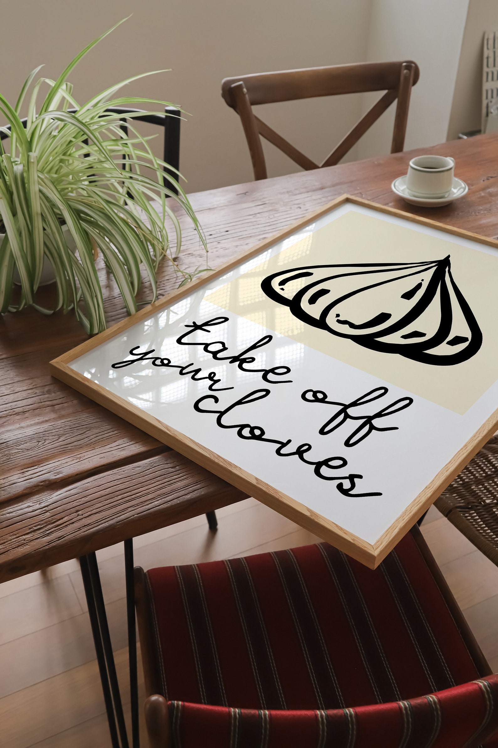 Take off Your Cloves Fun Kitchen Print - Food Pun Garlic Cloves ...