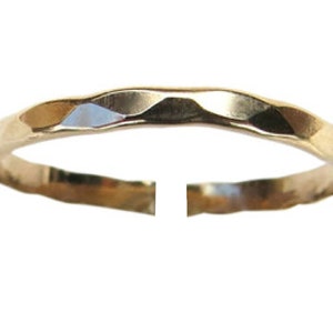 Gold Toe Ring 14k Gold Filled Faceted Pounded Adjustable Toe - Etsy