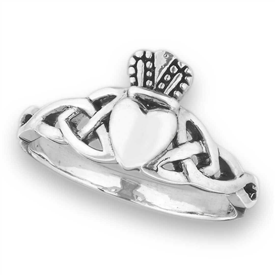 Claddagh Ring, Celtic Sterling Silver Ring, Claddagh Promise Ring ...