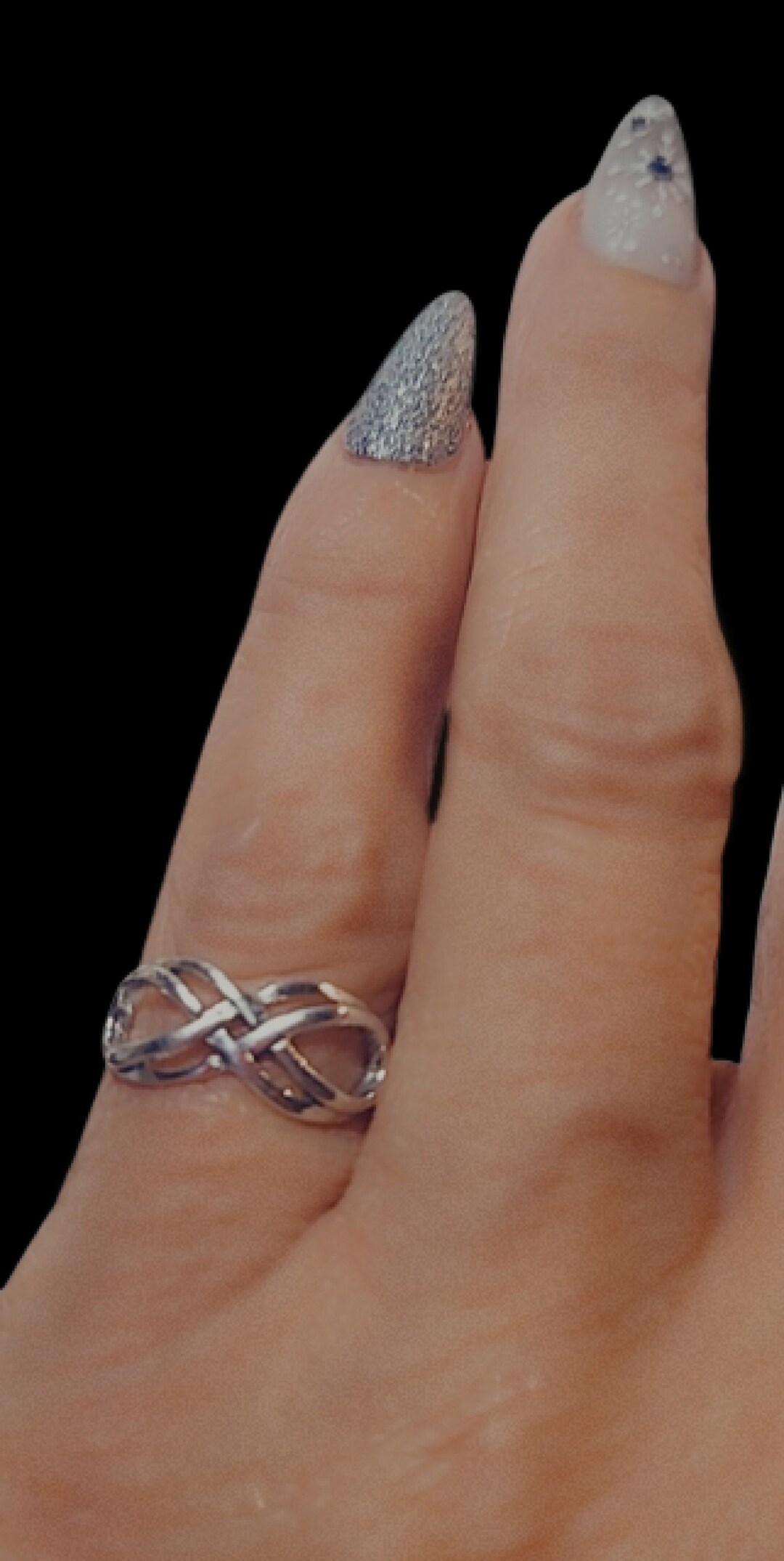 Silver Irish Ring, Sterling Silver Celtic Double Infinity Ring, Celtic ...