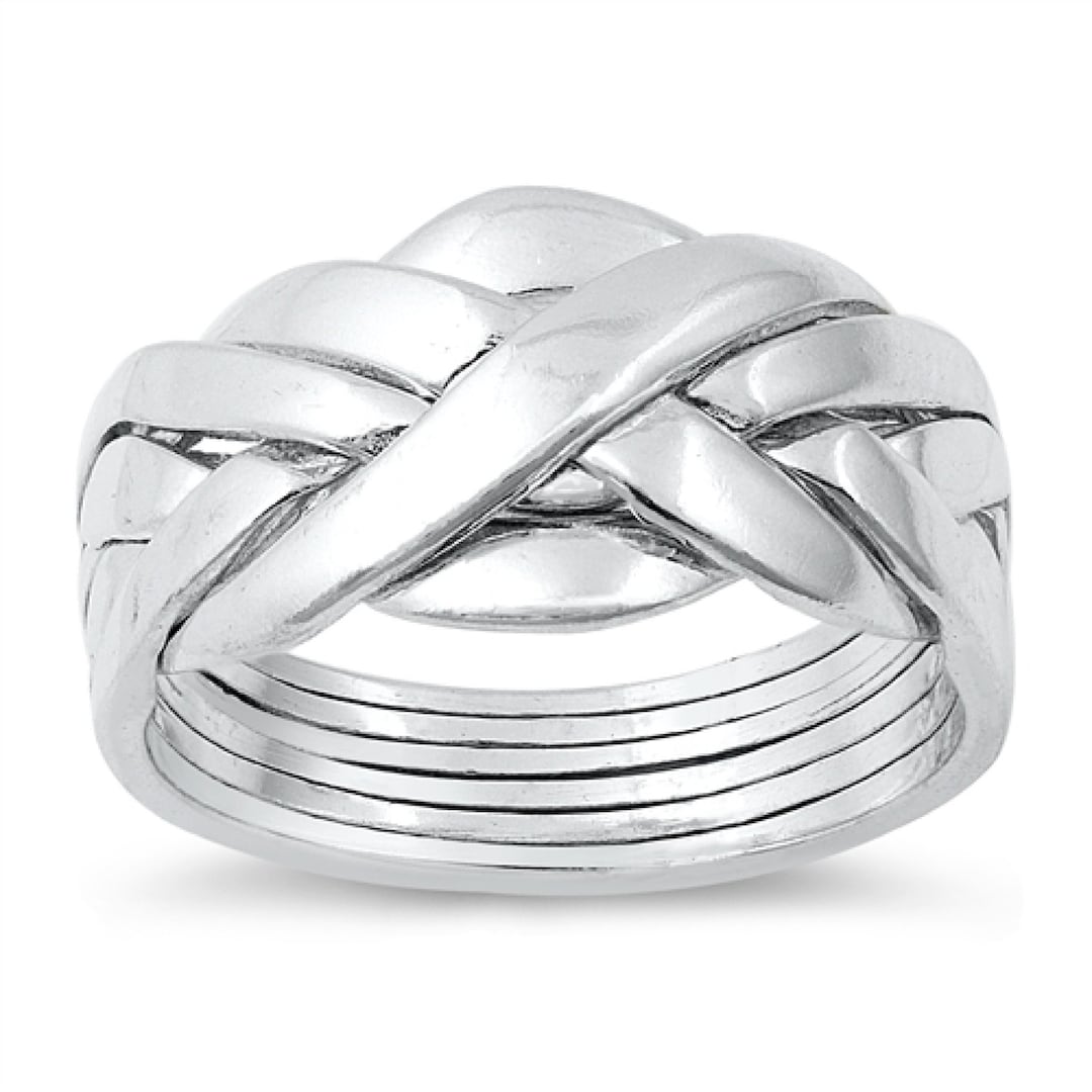 Sterling Silver Puzzle Ring Thumb Ring Puzzle Thumb Ring Ring for Women ...