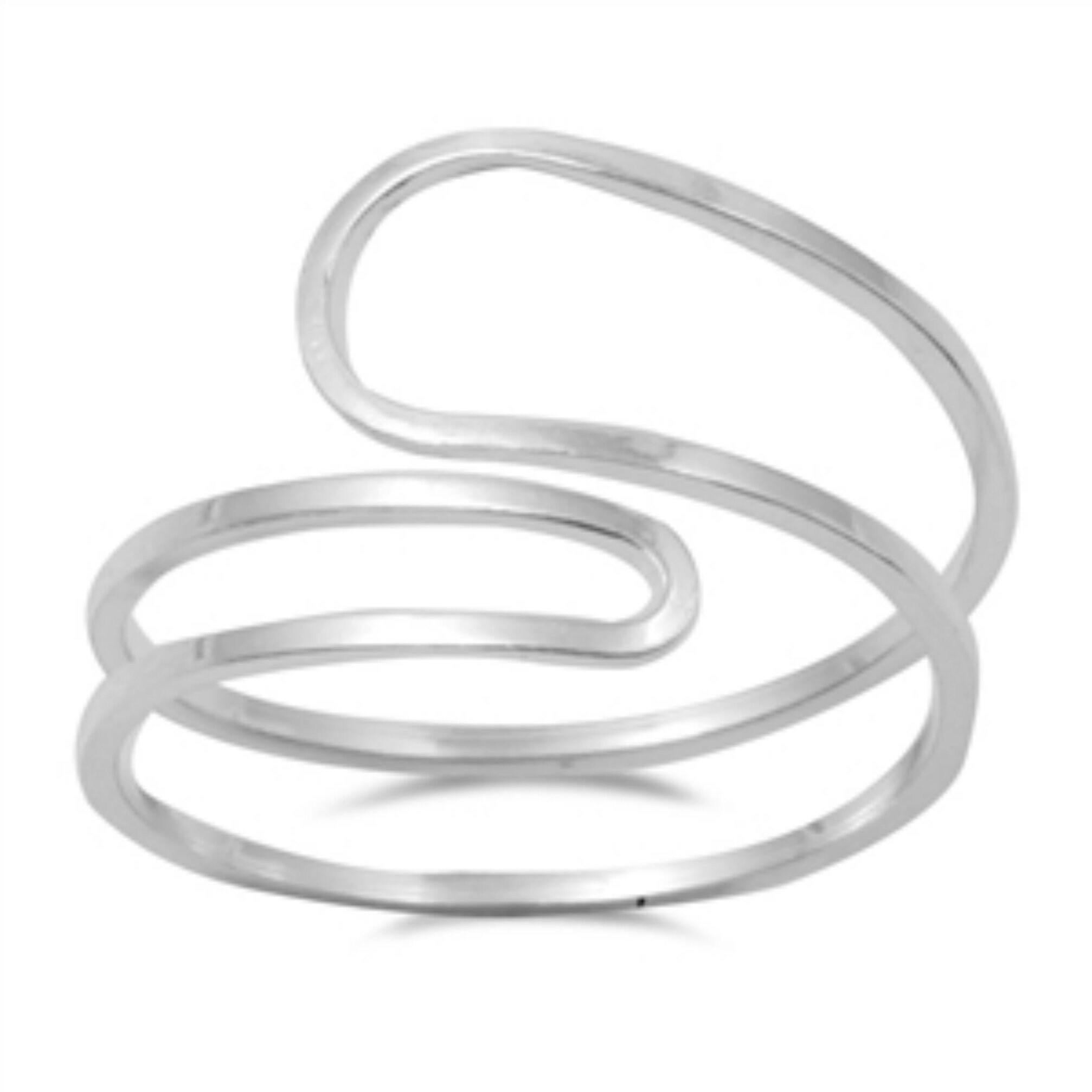 Thumb Ring Sterling Silver Thumb Ring Plain Band Double Loop - Etsy