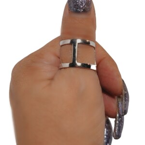 Sterling Silver Thumb Ring Statement Silver Ring Wide Thumb - Etsy