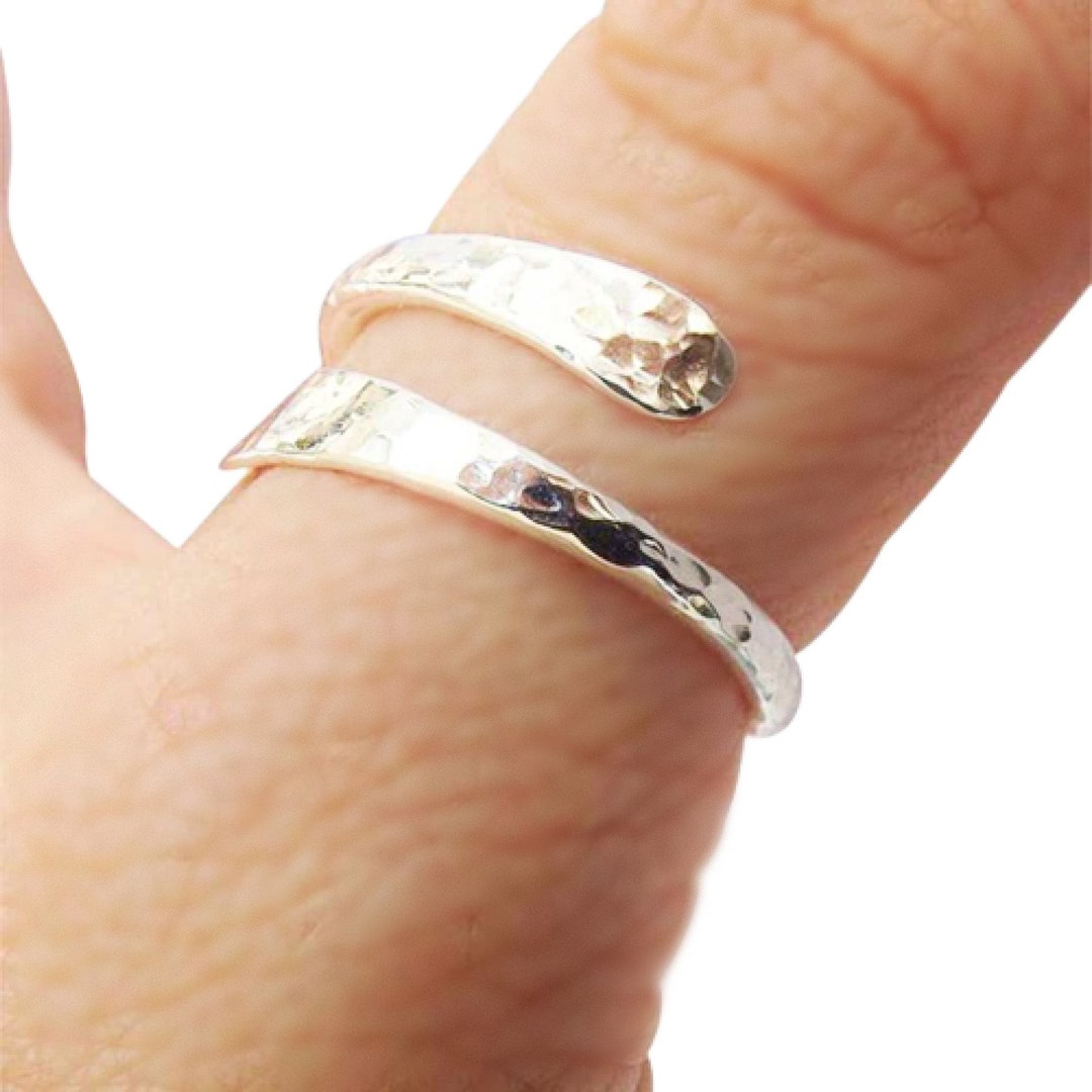Hammered Thumb Ring, Thumb Ring, Sterling Silver Thumb Ring, Coil ...