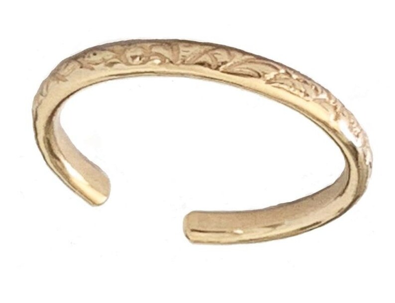 Gold Toe Ring. Hammered Gold Toe Ring Hawaiian Toe Ring - Etsy