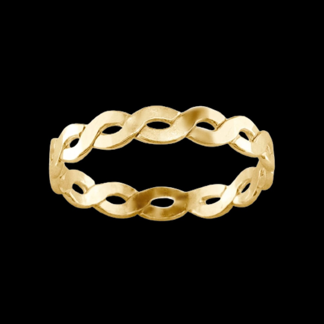 14k Gold Braid Thumb Ring, Gold Thumb Ring, 14K Gold Filled Thumb Ring ...