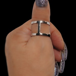 Sterling Silver Thumb Ring Statement Silver Ring Wide Thumb - Etsy