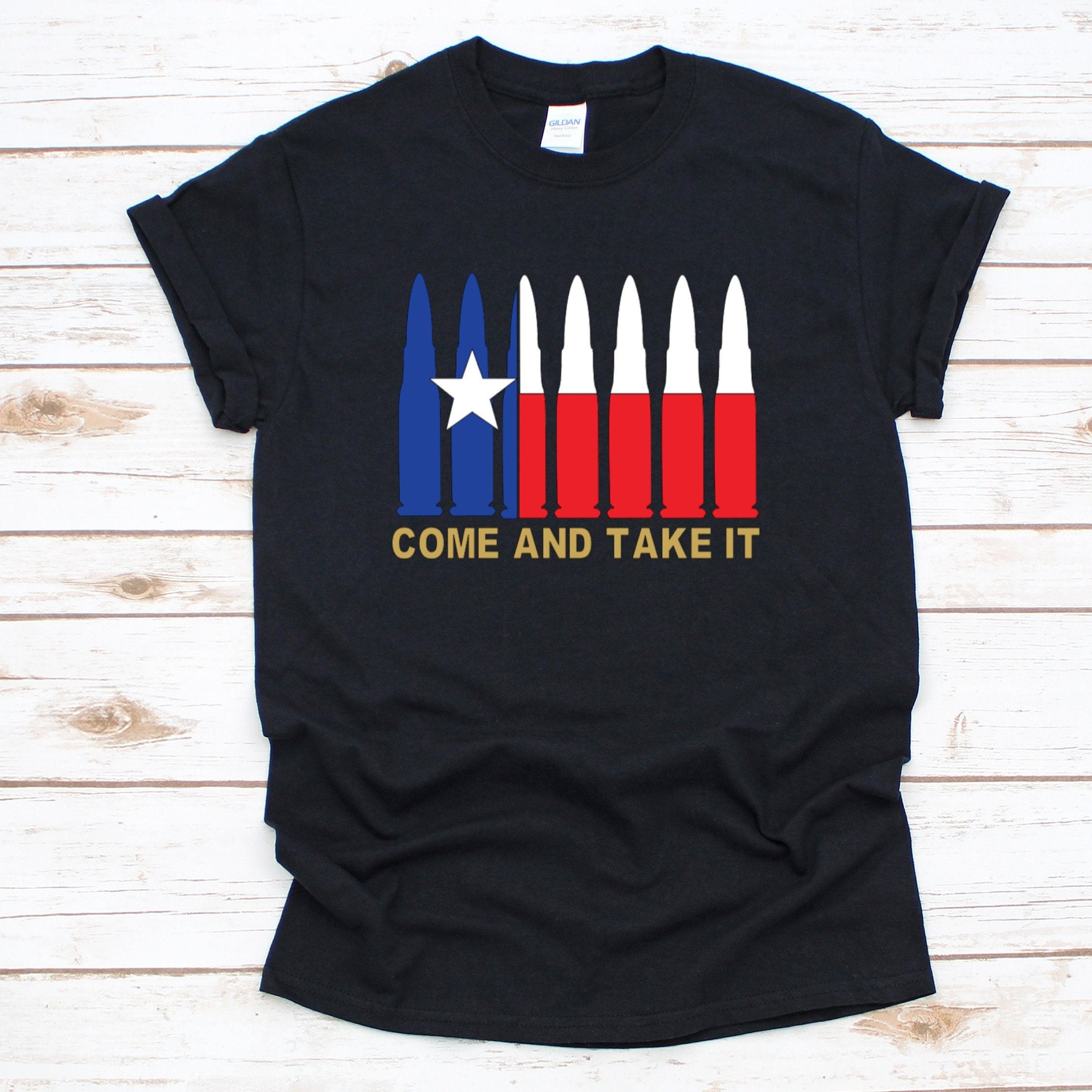 Come and Take It Texas Bullet Shirt Tshirt 2nd Amendment | Etsy