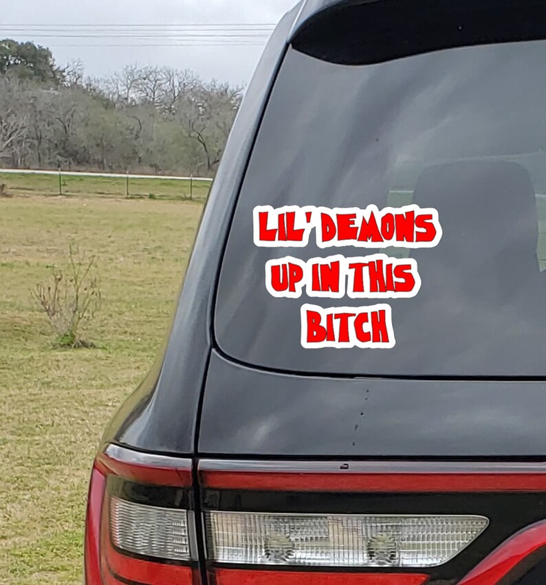 Lil' Demons up in This Bitch Car Decal Sticker Window | Etsy