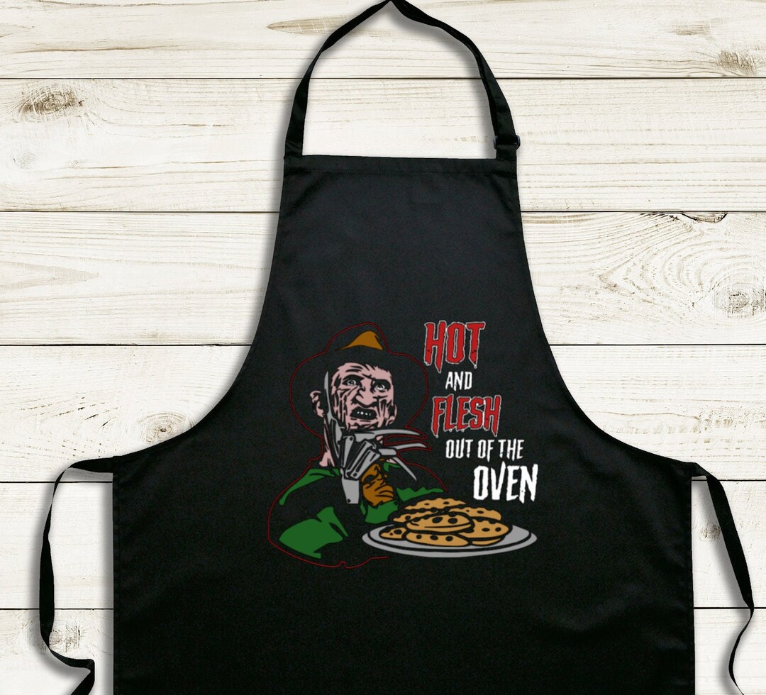 Hot and Flesh Out of the Oven Nightmare on Elm Street Inspired Apron ...