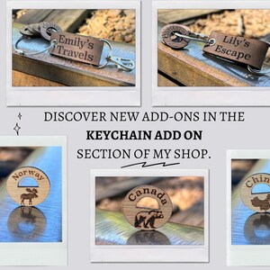 Personalized Travel Token Keychain Backpack Tag Country Visited ...