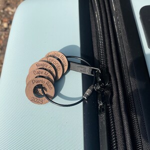 Travel Token Keychain, Custom Travel Accessories Keychain for Visited ...