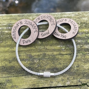 Personalized Travel Token Keychain Backpack Tag Country Visited ...