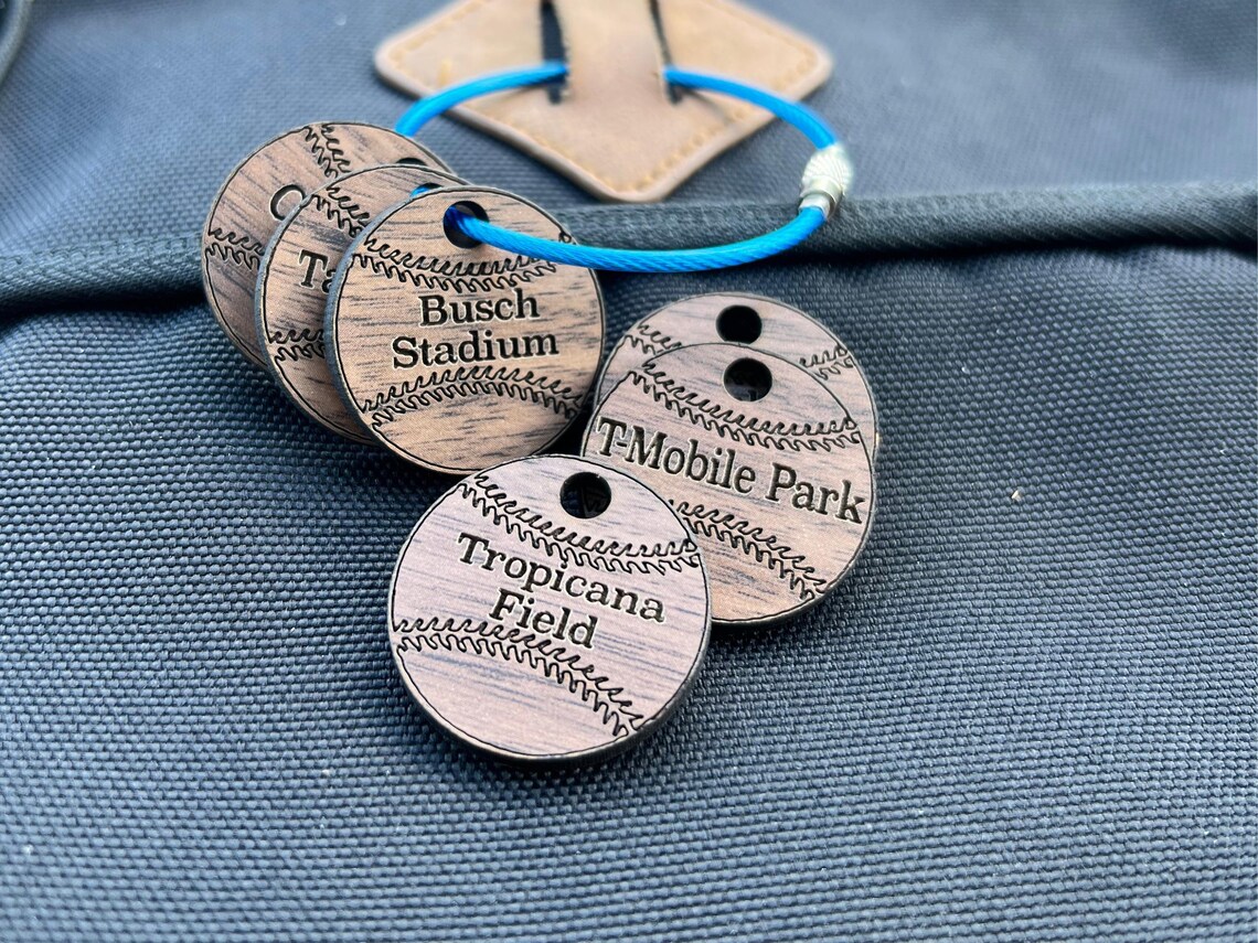 Personalized Baseball Keychain, MLB Ballpark Tracker, Major League ...