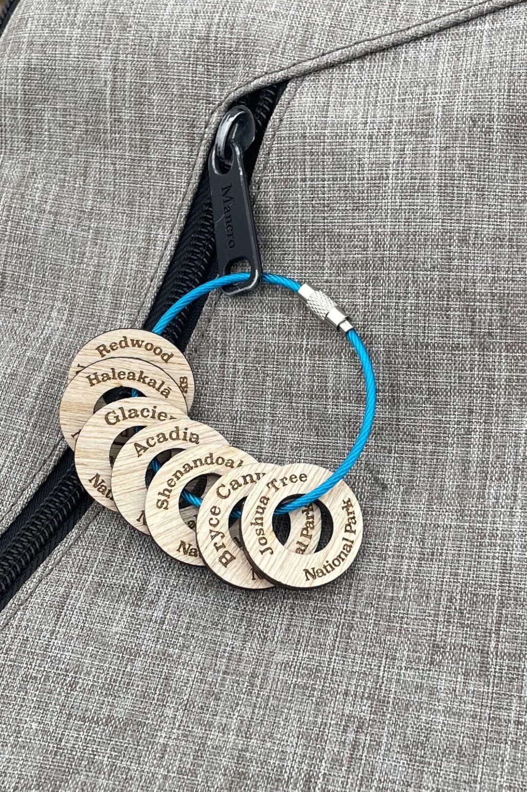 National Park Keychain, State Park Memory Key Chain, Park Hiking Trail ...