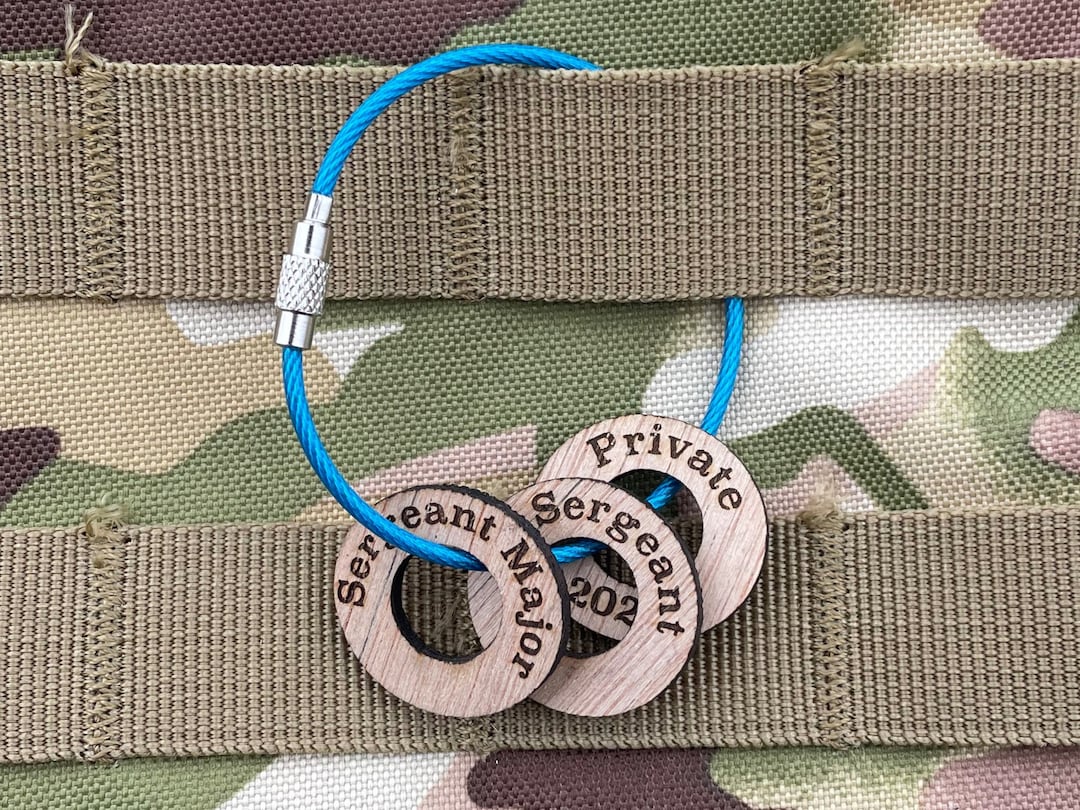 Custom Millitary Rank Keychains, Army Surplus Keychains Gift for Troops ...