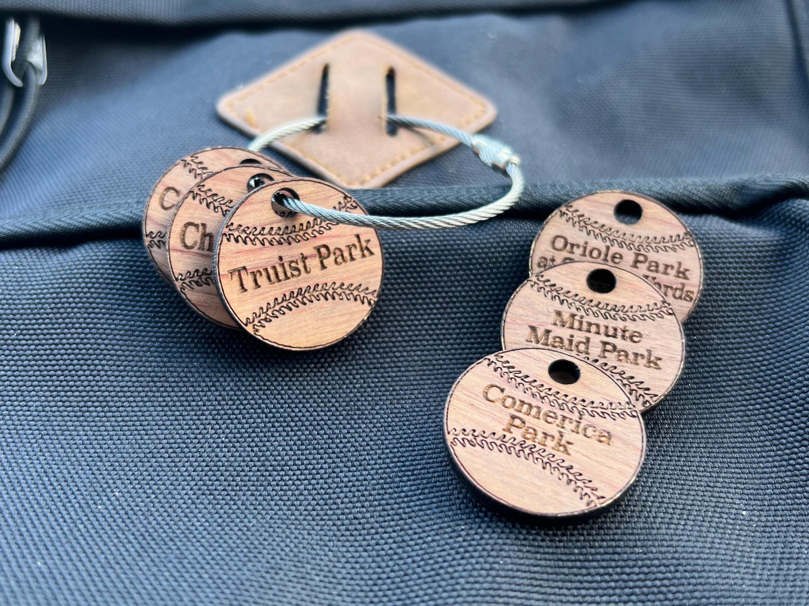Personalized Baseball Keychain, MLB Ballpark Tracker, Major League ...