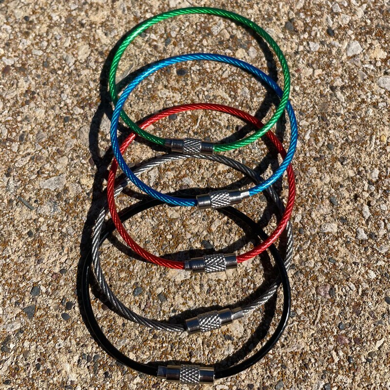 Stainless Steel Wire Keychain Cable Key Ring - Etsy
