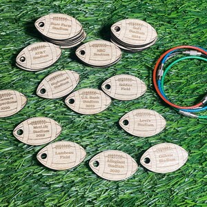 Football Keychain Personalized NFL Stadium Tracker - Etsy