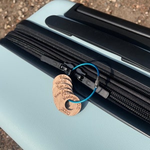 Personalized Travel Token Keychain Backpack Tag Country Visited ...