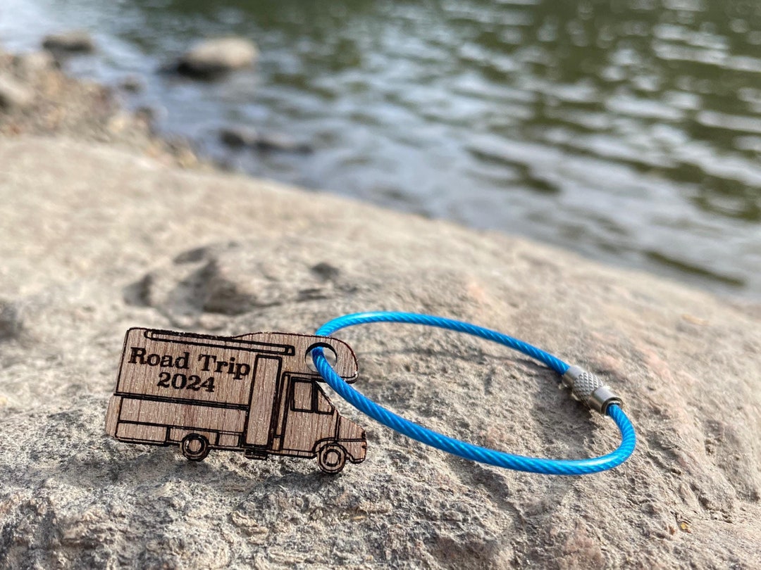 Road Trip Custom Keychains, Camp Life National and State Park Checklist ...