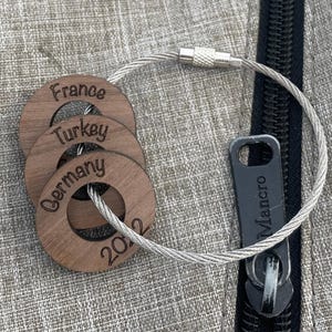 Travel Tokens Zipper Pull Keychain - Perfect Gifts for People Who ...