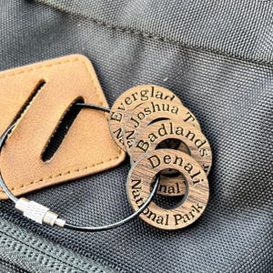 Personalized Travel Token Keychain Backpack Tag Country Visited ...
