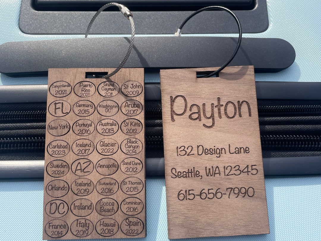 Personalized Suitcase Tag, Custom Suitcase Tag, Name Tags for Luggage ...