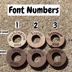 Personalized Travel Token Keychain Backpack Tag Country Visited ...