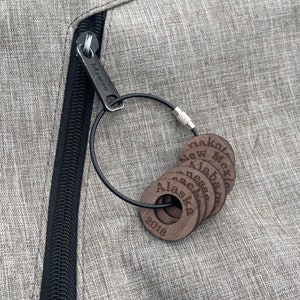 Travel Token Keychain, Custom Travel Accessories Keychain for Visited ...