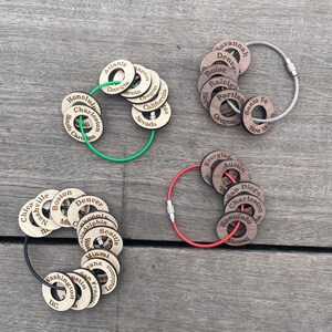 Personalized Travel Token Keychain Backpack Tag Country Visited ...