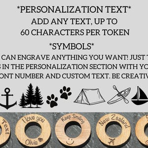 Personalized Travel Token Keychain Backpack Tag Country Visited ...