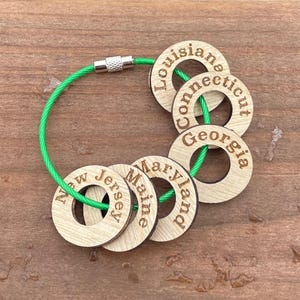 Personalized Travel Token Keychain Backpack Tag Country Visited ...